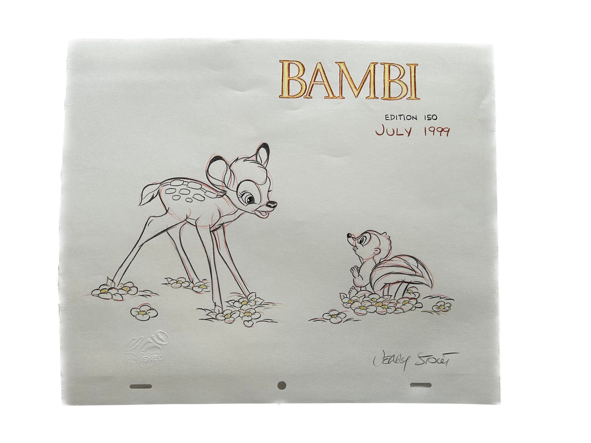 Bambi - Original Art of Disney Drawing Sketch – Magic of Disney Art