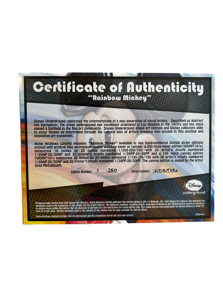 Rainbow Mickey & Rainbow Minnie - Greg McCullough - Edition Number 1 ...